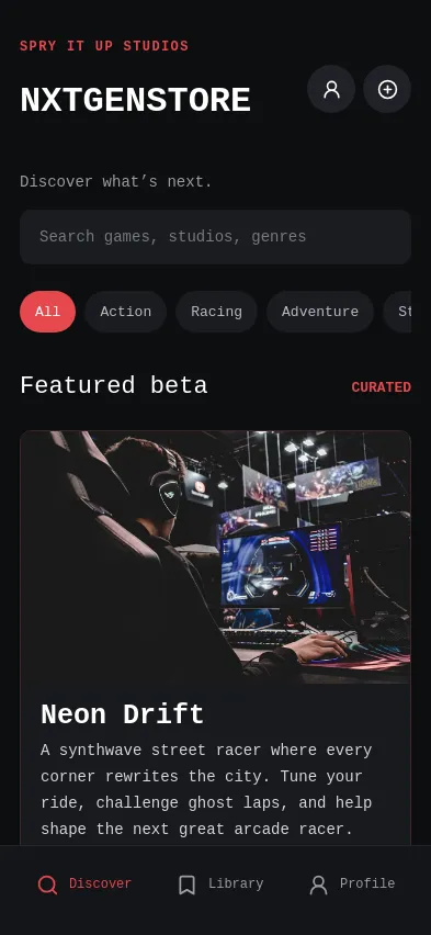 NXTGENSTORE Beta Hub