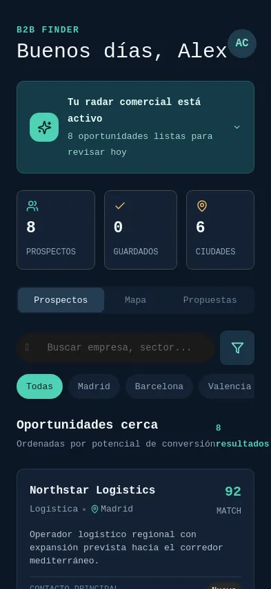B2B Finder CRM Mobile