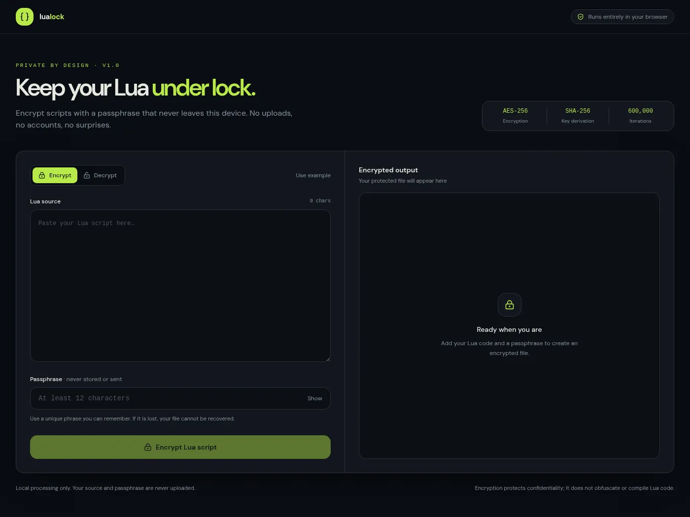 Lua Lock