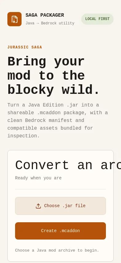 Jurassic Saga Addon Converter
