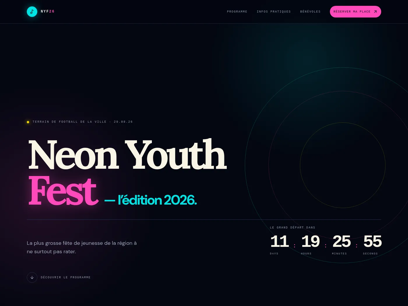 Neon Youth Fest Website