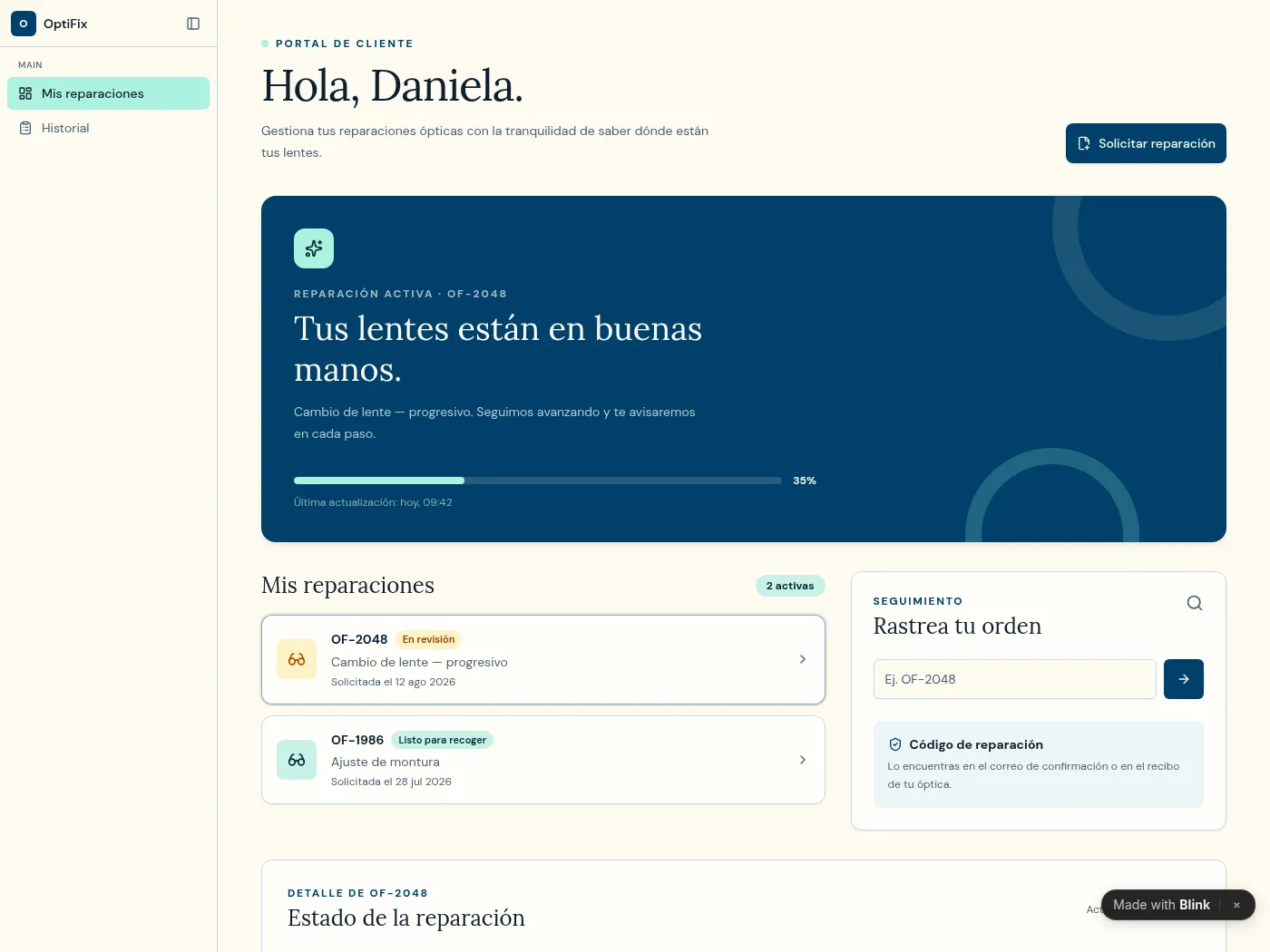OptiFix Web Portal