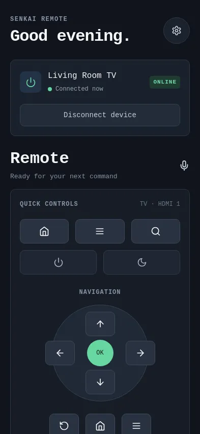 Sankey TV Remote App