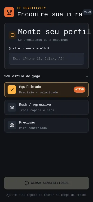 FF Sensitivity Finder
