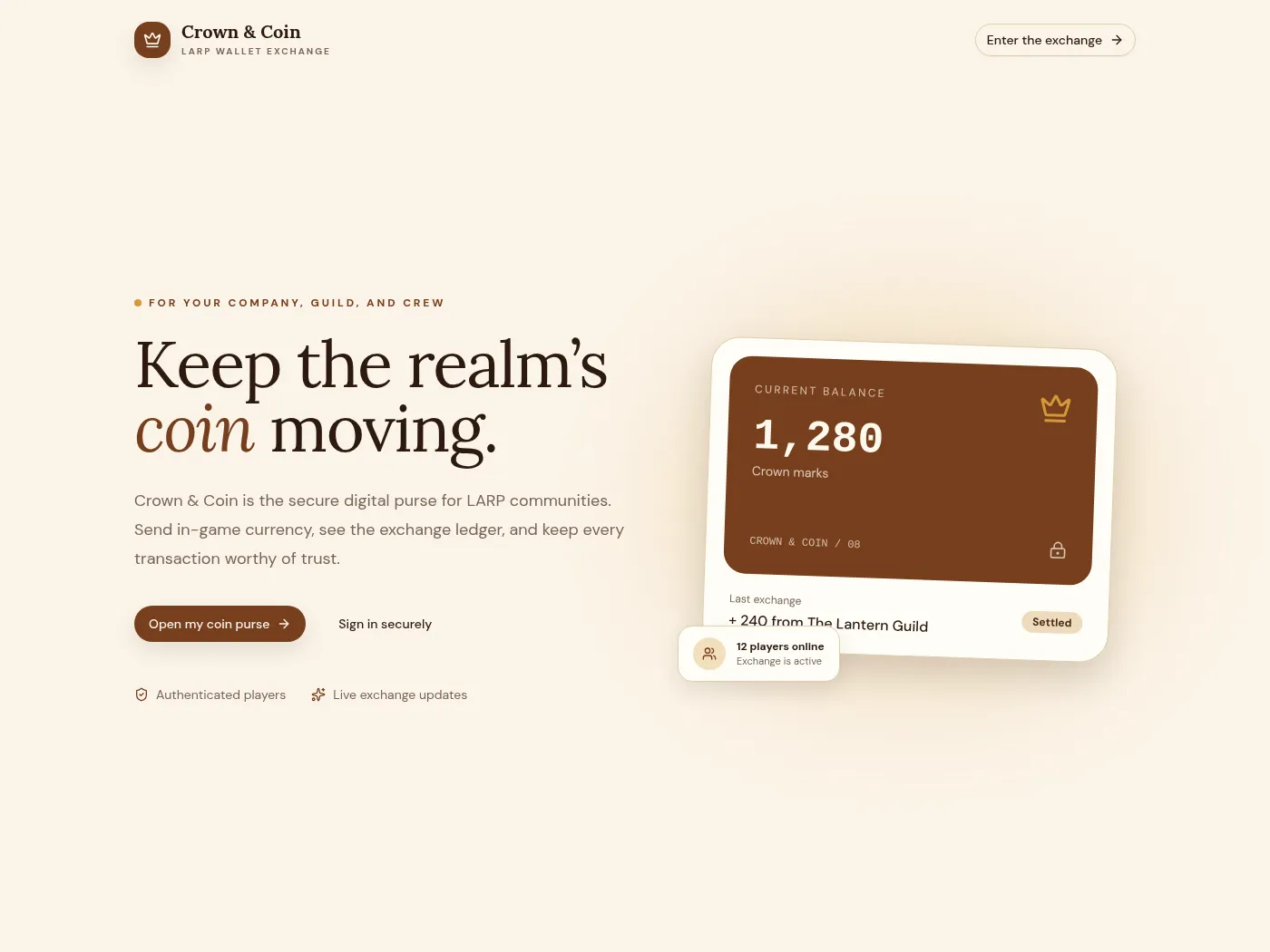 LARP Wallet Exchange