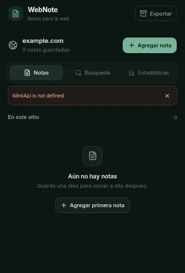 WebNote Chrome Extension