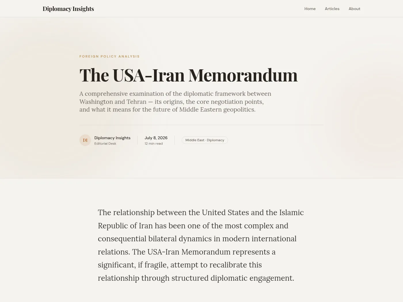 Diplomacy Insights