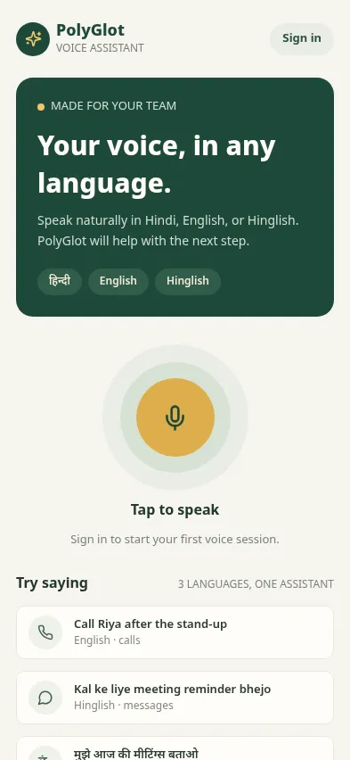 PolyGlot Voice Assistant