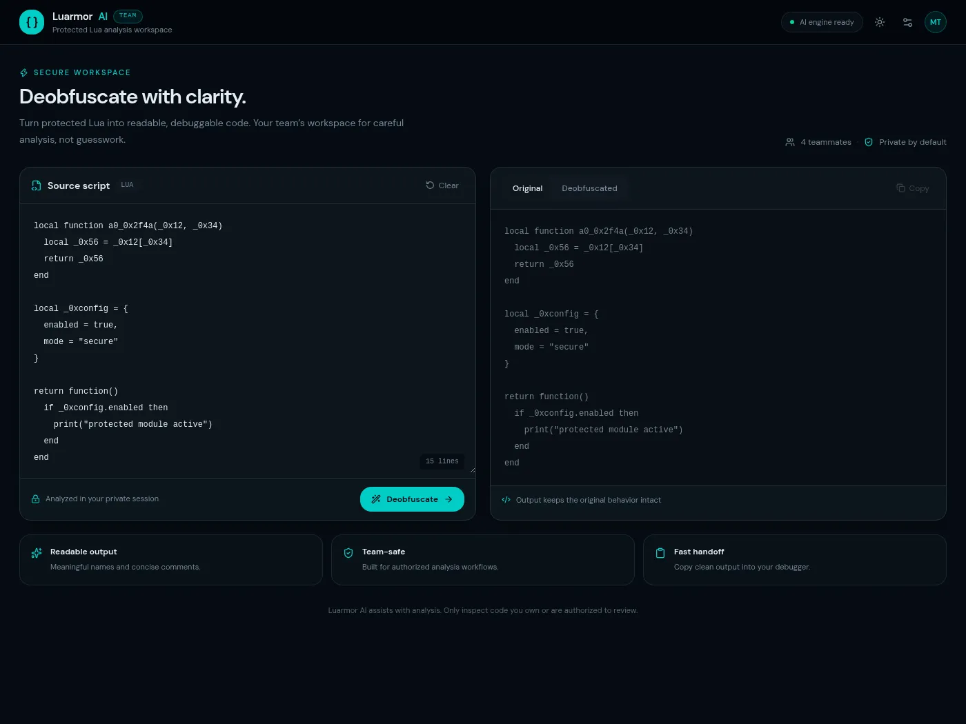 Luarmor Deobfuscator AI