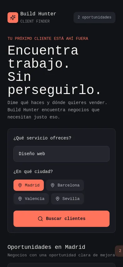 Build Hunter Client Finder
