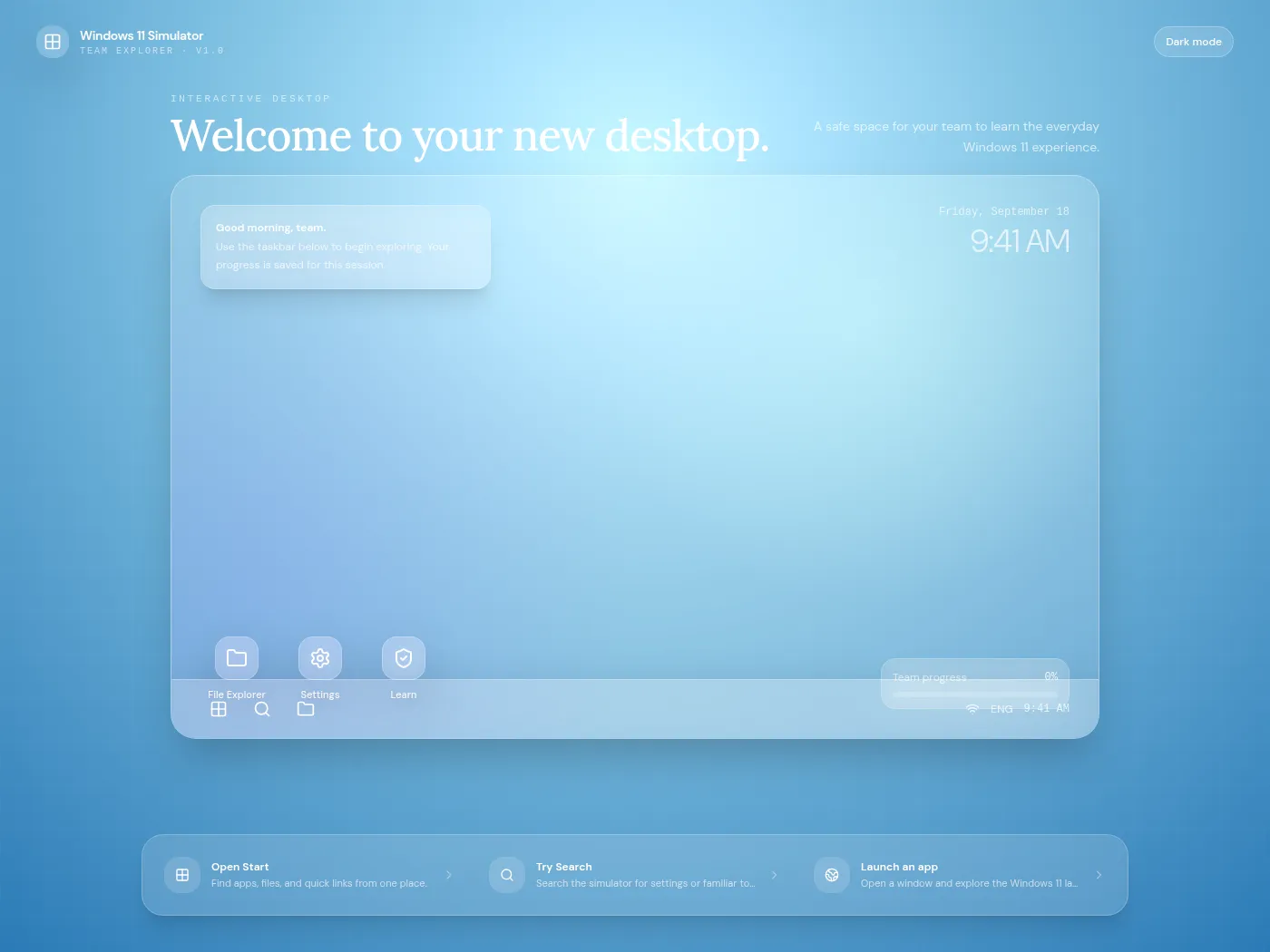 Win11 Web Simulator