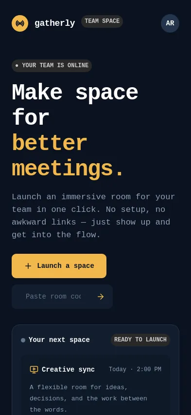 Instant Virtual Spaces