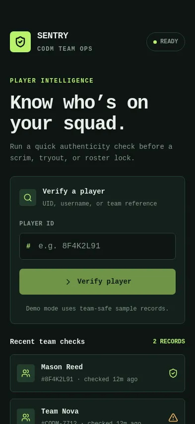 COD Mobile Auth Checker