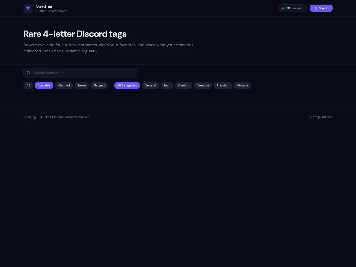 QuadTag Discord Tracker
