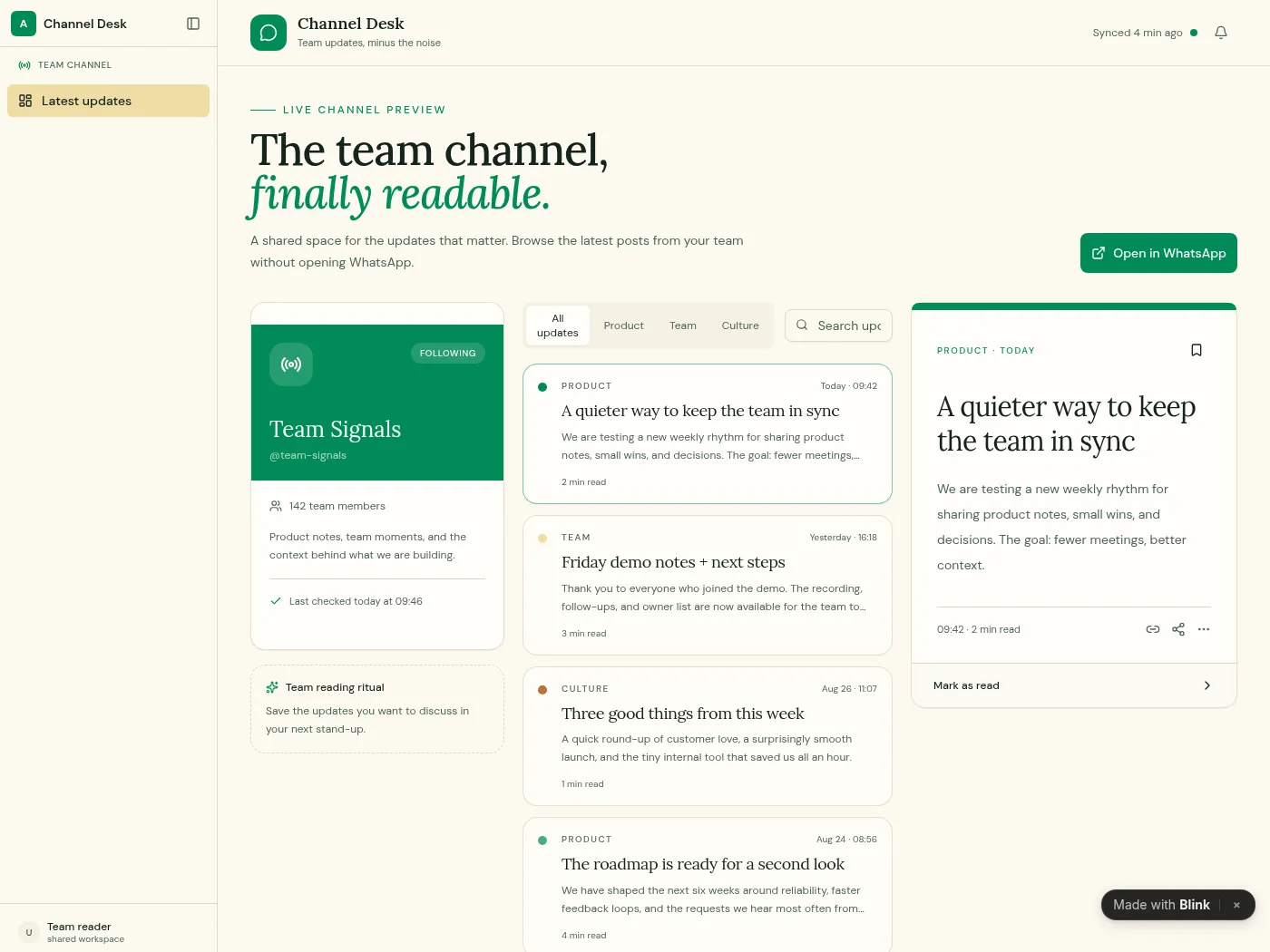 WhatsApp Channel Previewer