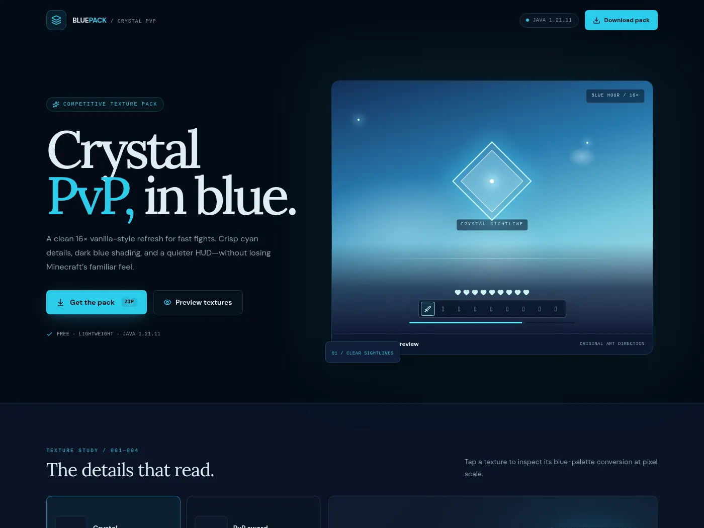 Crystal PvP Blue Pack