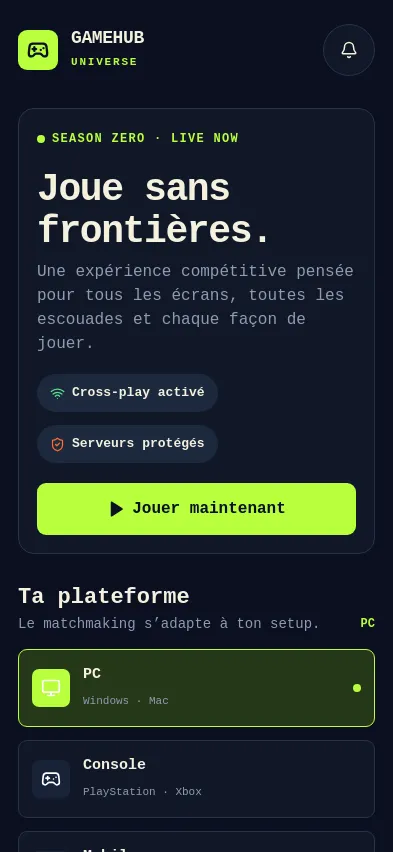 GameHub Universe