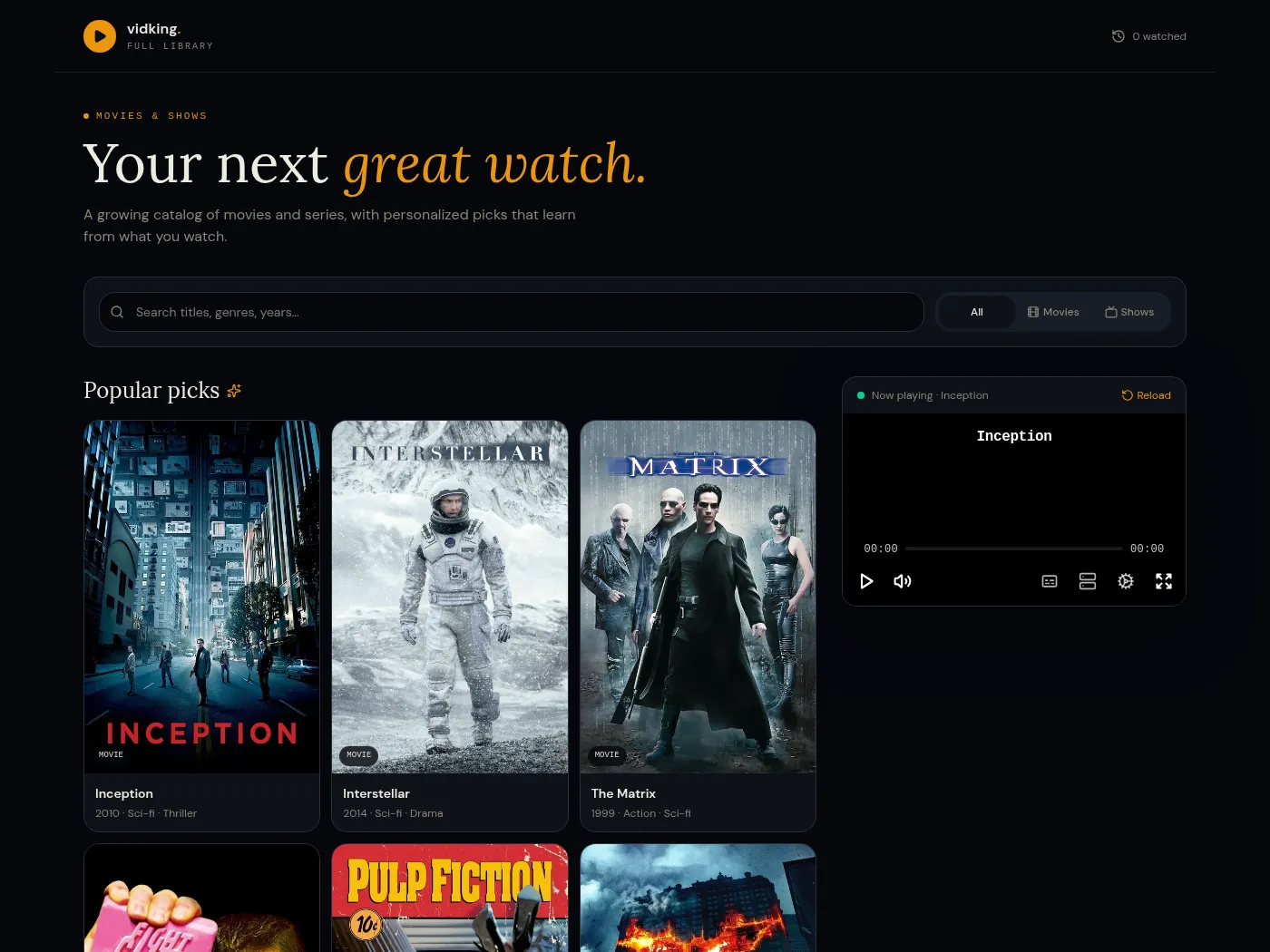 VidKing Video Player