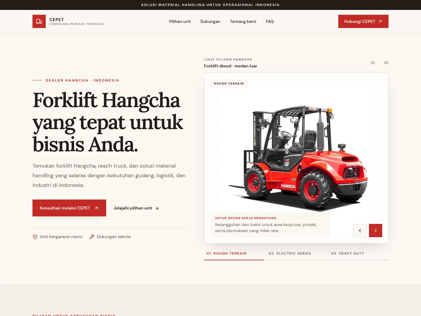 Hangcha Forklift Indonesia
