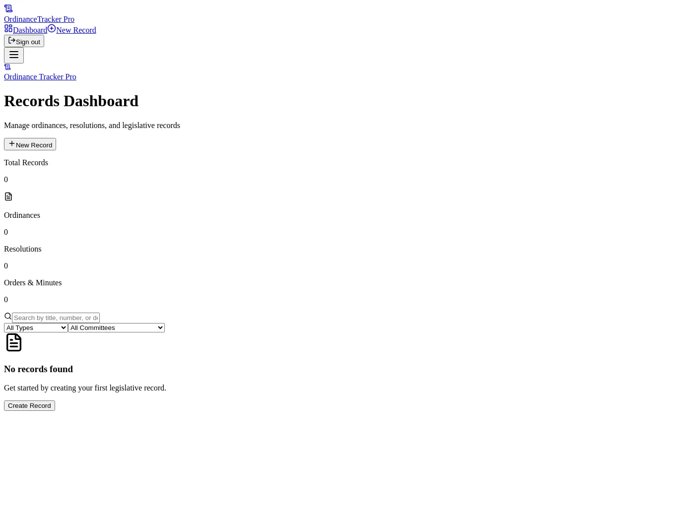 Ordinance Tracker Pro