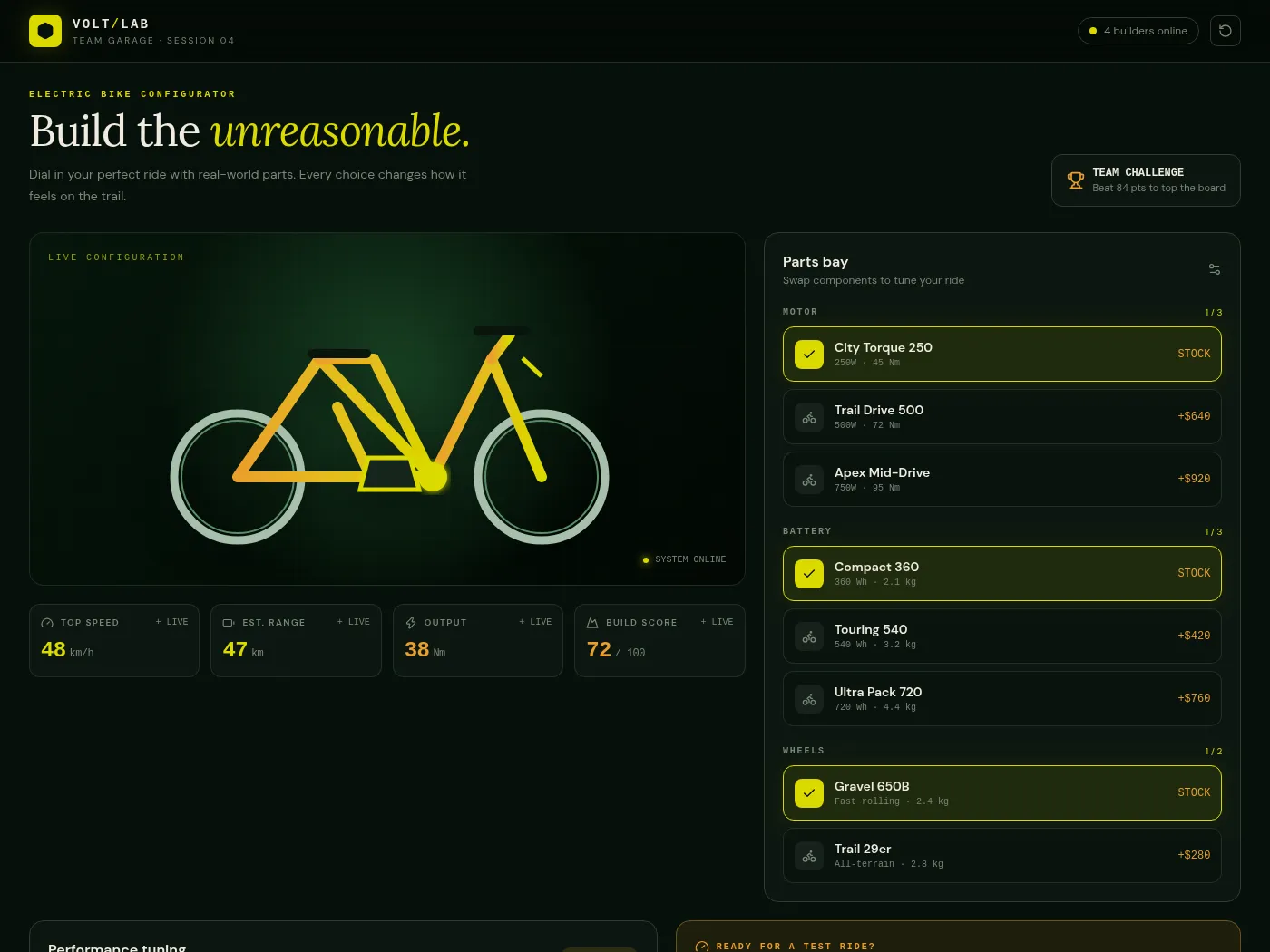 E-Bike Customizer Game