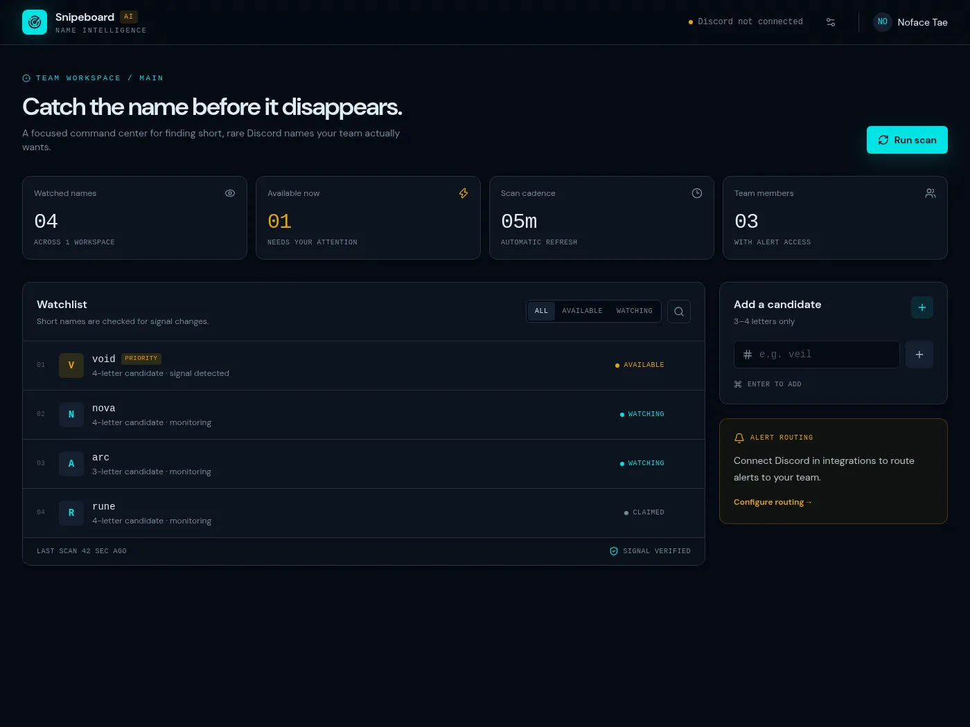 Discord Name Sniper