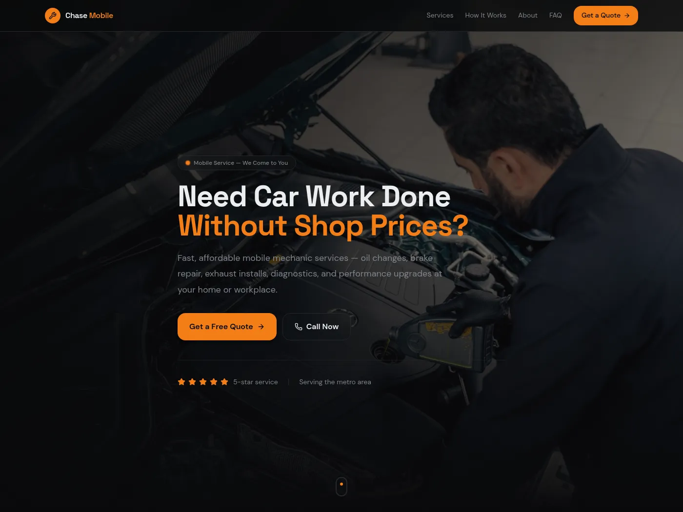 Chase Mobile Mechanic Site