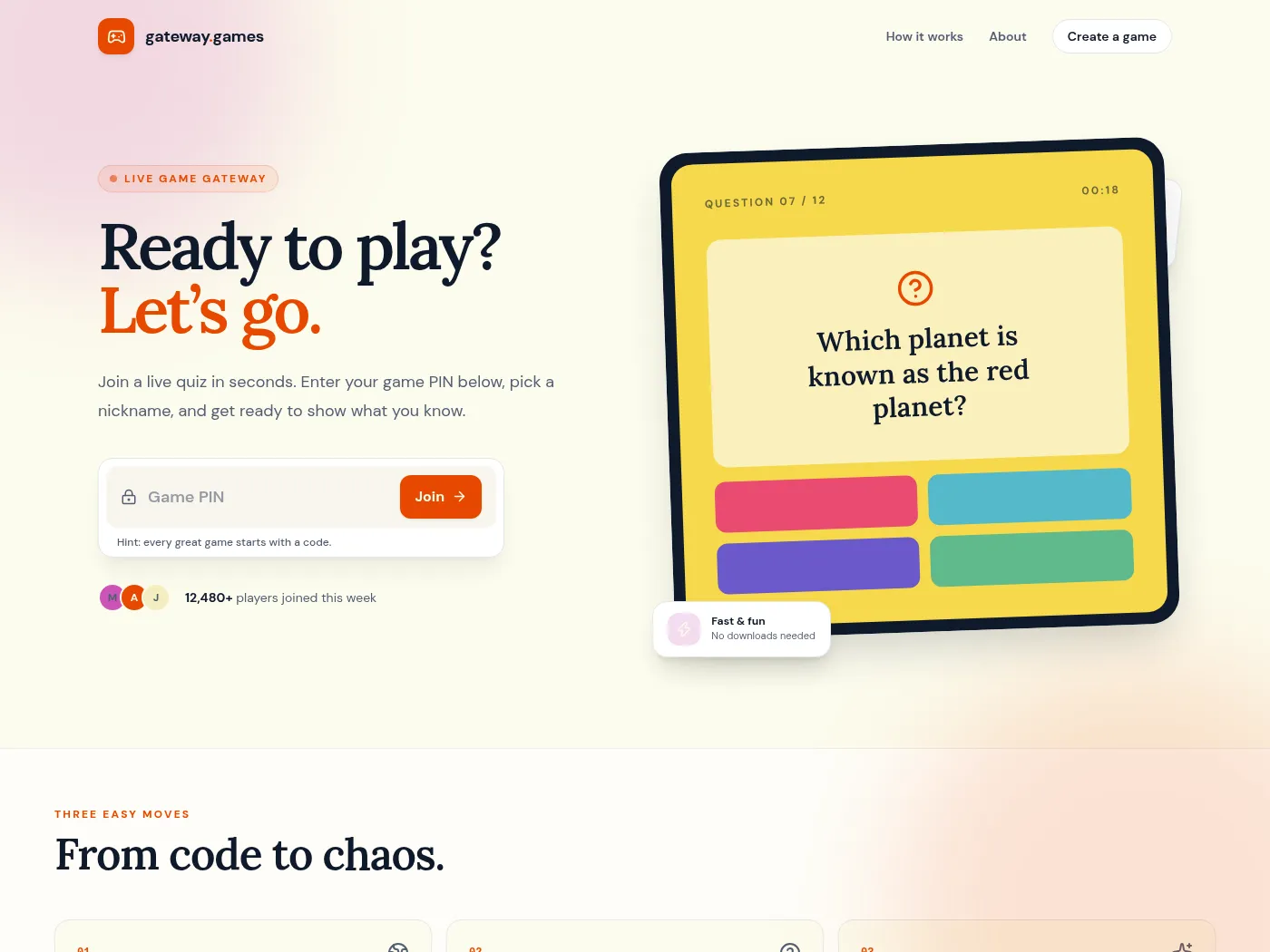 Kahoot Gateway Games