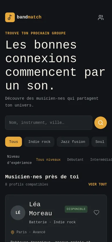 BandMatcher Mobile