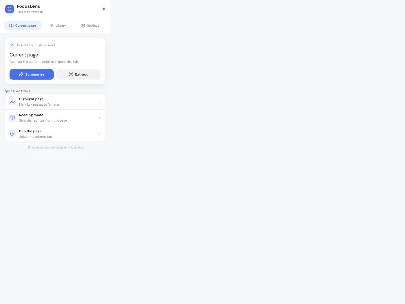 FocusLens Chrome Extension