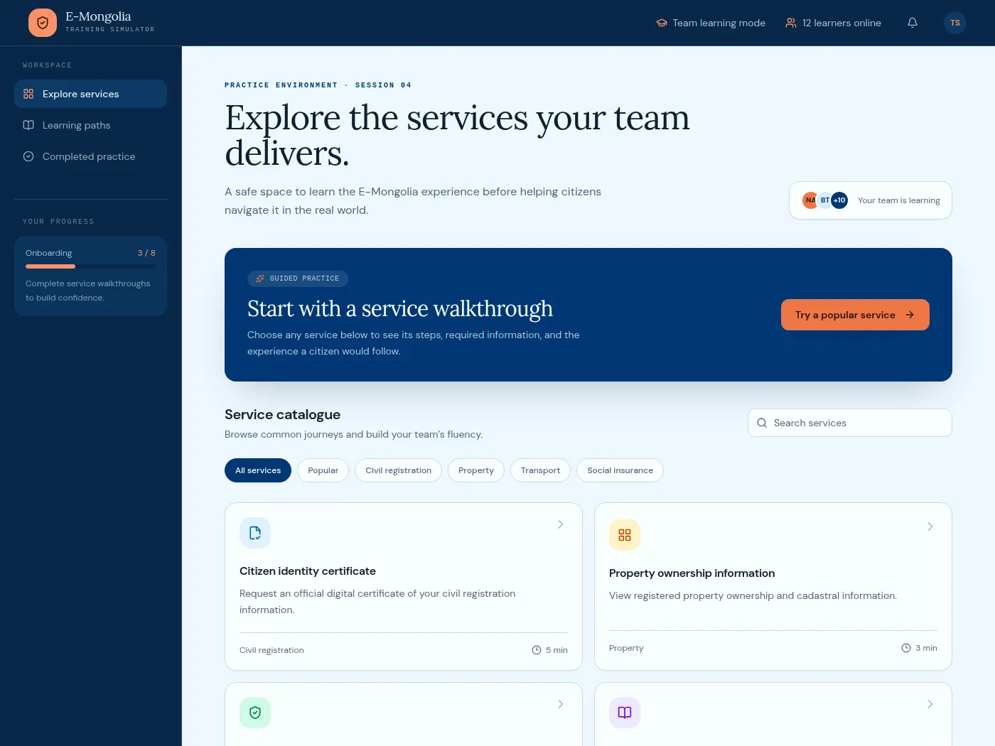 E-Gov Platform Simulator