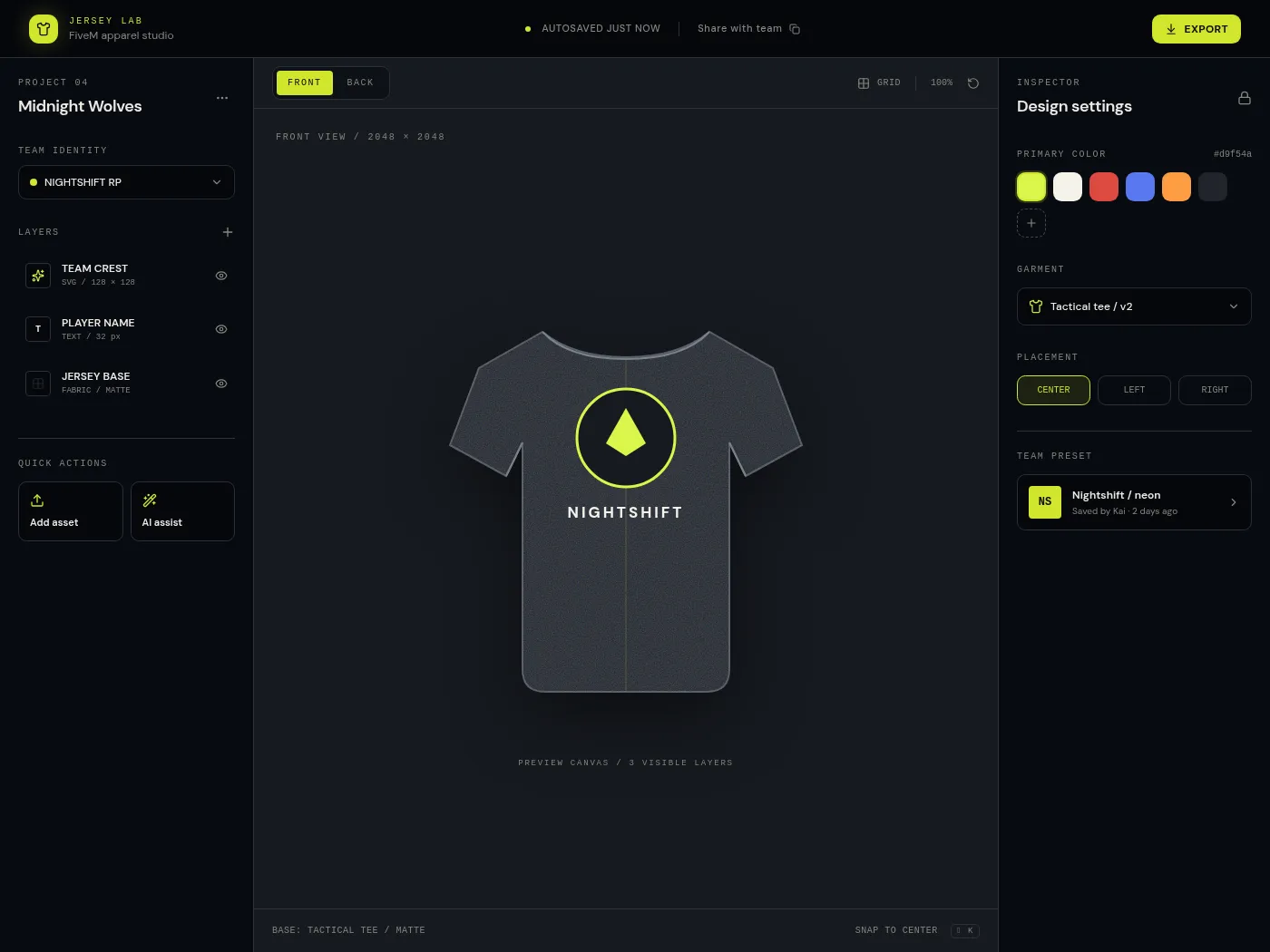 FiveM Shirt Designer