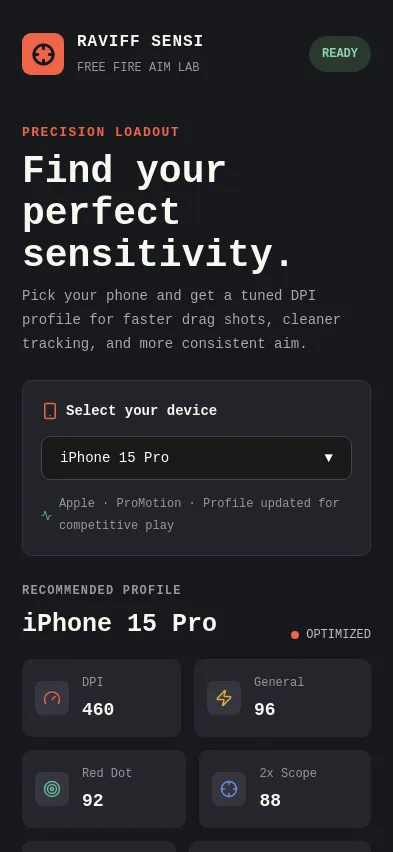 RAVIFF SENSI Sensitivity Finder