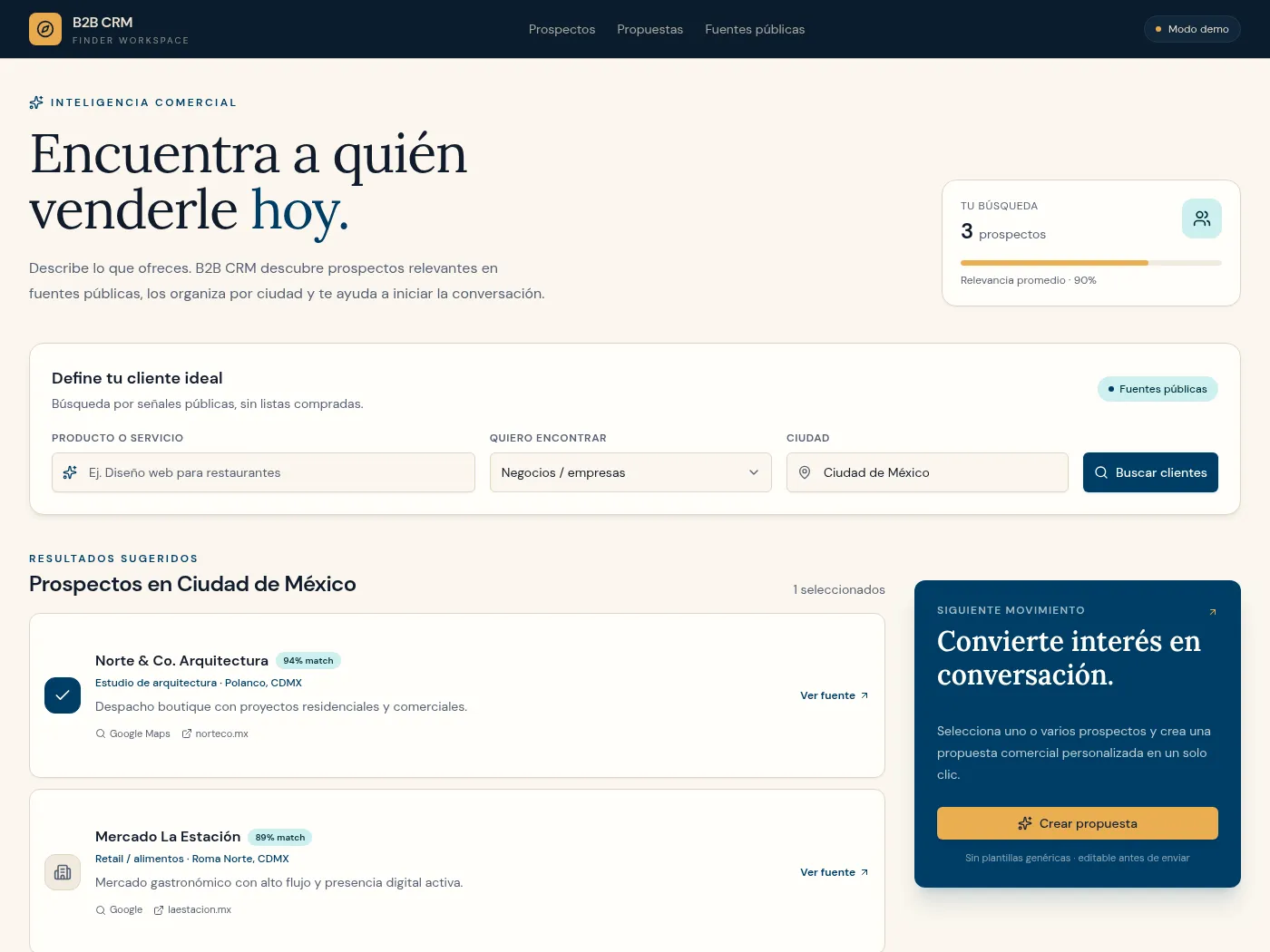 B2B CRM Finder