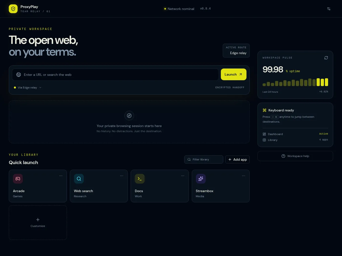 ProxyPlay Portal