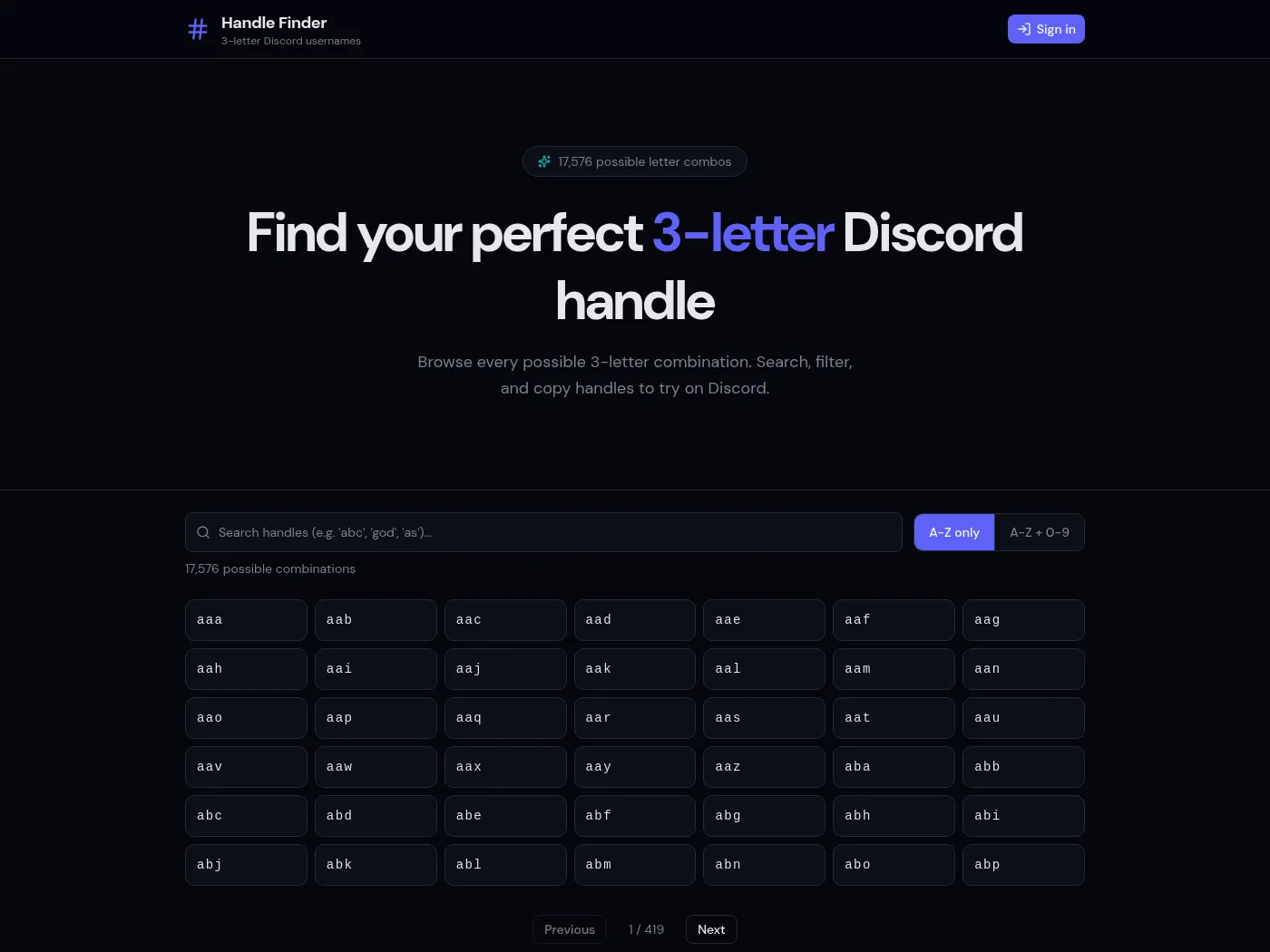 Discord Handle Finder