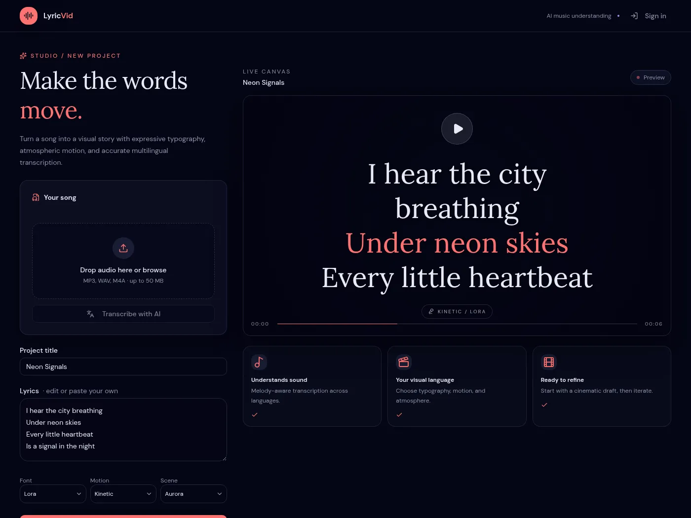 LyricVid Generator