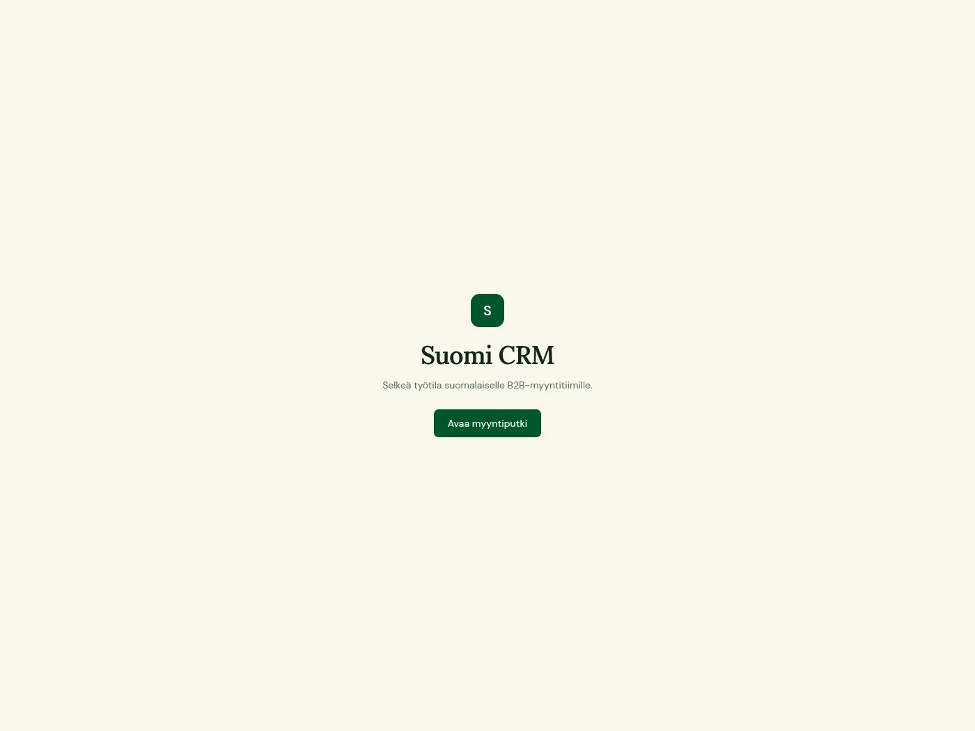 Suomi Sales CRM