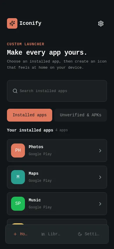 Iconify App Customizer