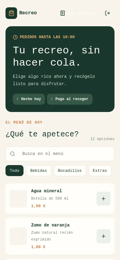 SnackOrder Bar App