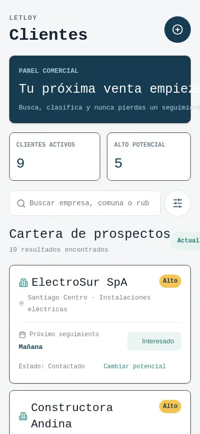 Letloy Clientes Prospector