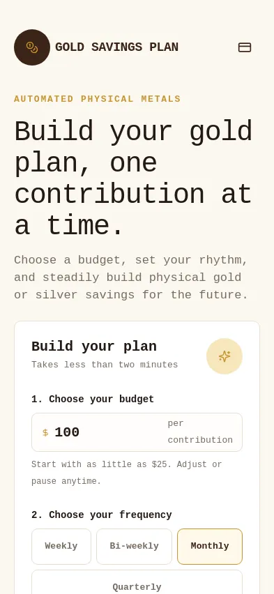 Gold Savings App