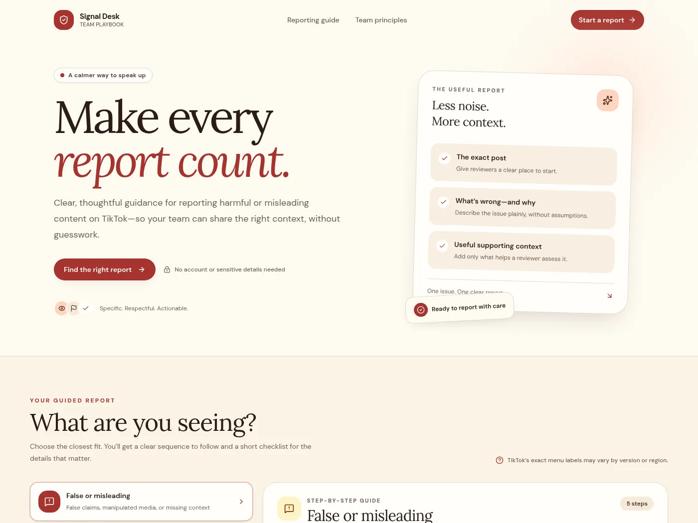 TikTok Report Guide