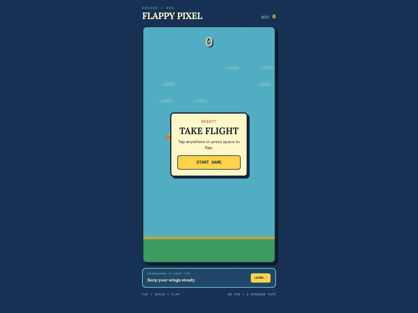 Flappy Pixel Flight