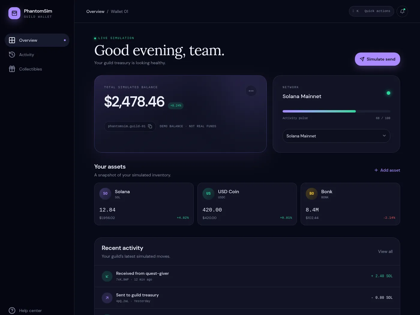 PhantomSim Wallet