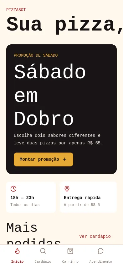 PizzaBot Delivery App