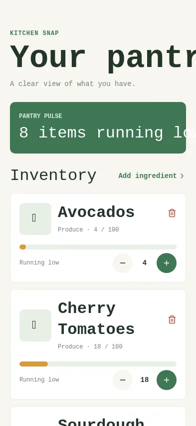 Kitchen Inventory Snap