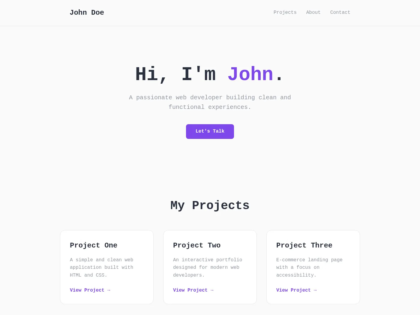 Simple Portfolio Redesign