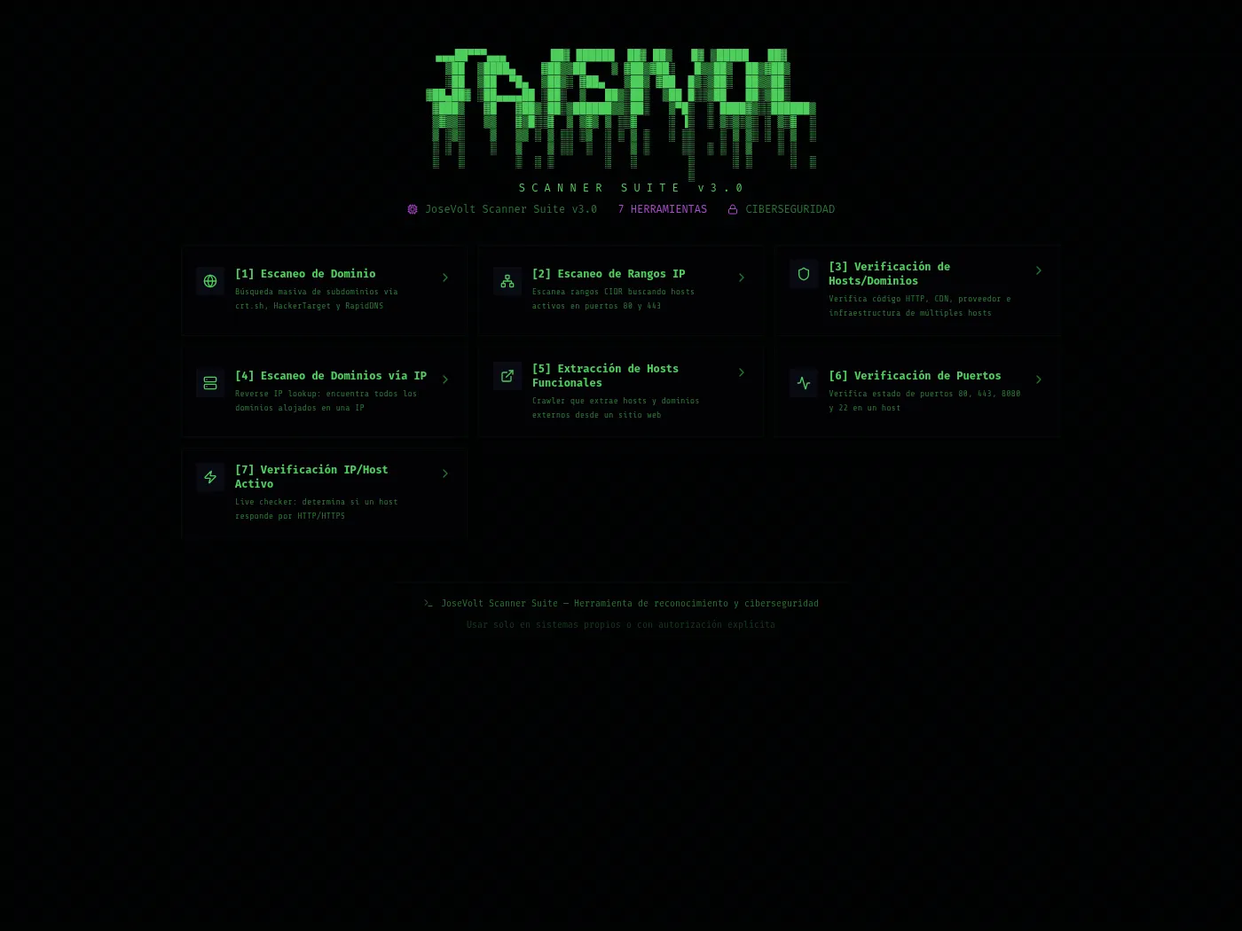 JoseVolt Scanner Suite