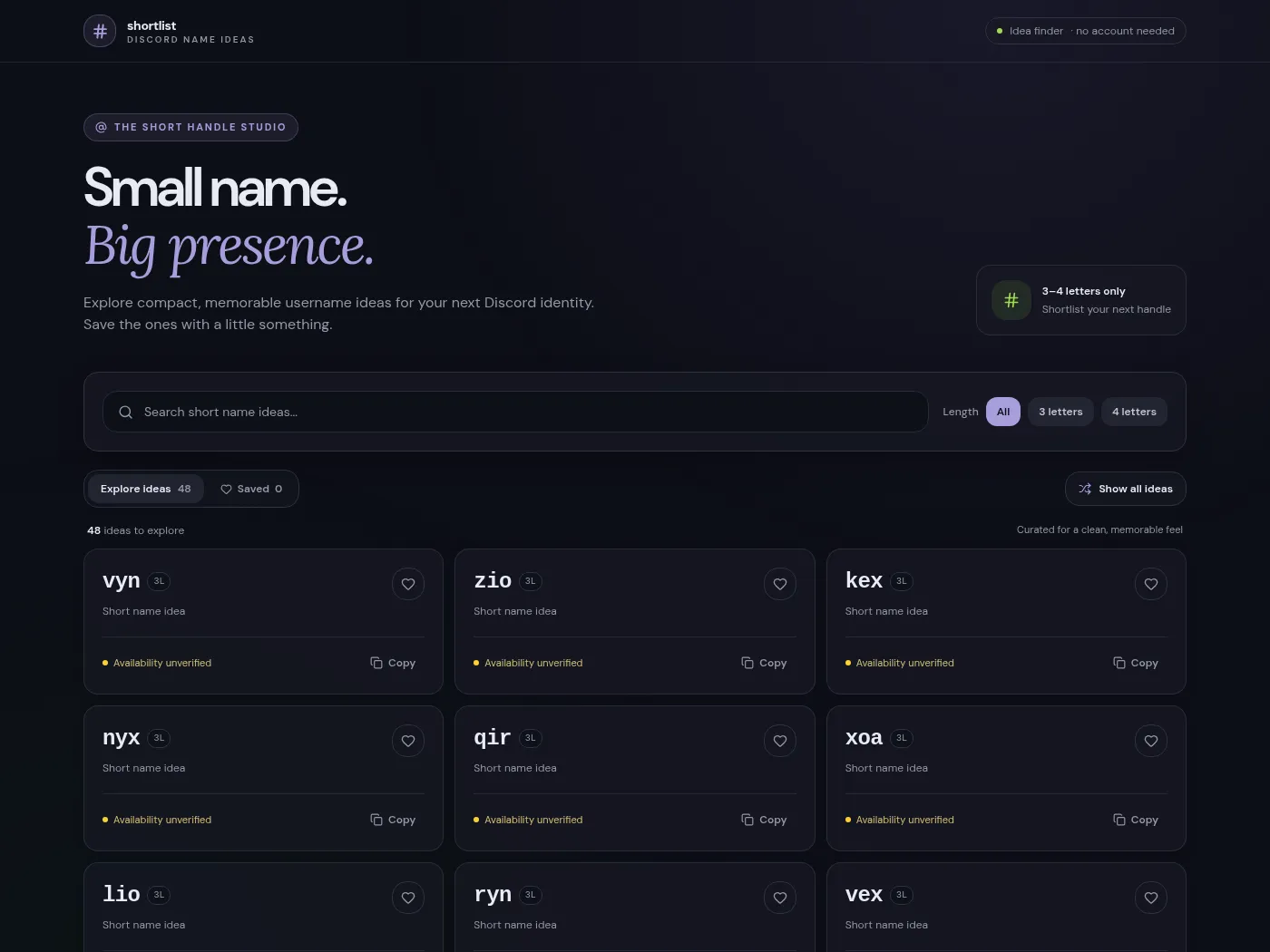 Discord Shortname Finder